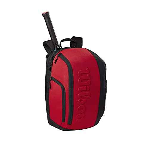 WILSON Clash V2 Super Tour Tennis Backpack - Red/Black, Holds up to 2 ...