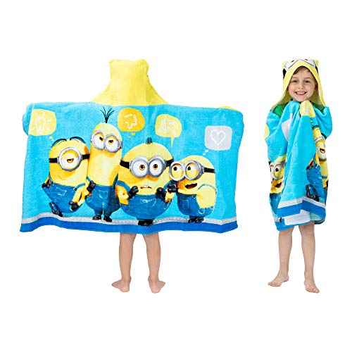 Despicable Me Minions Bath/Pool/Beach Soft Cotton Terry Hooded Towel W ...