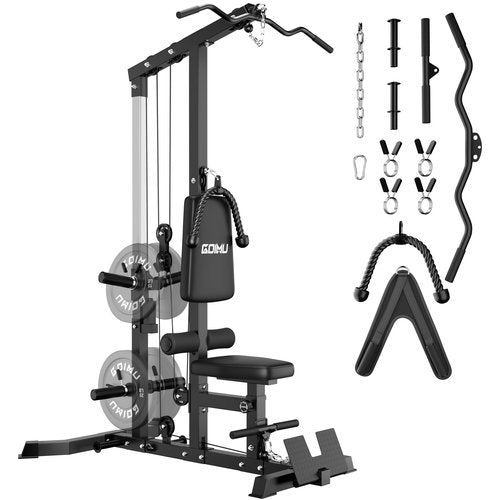 GOIMU LS01 LAT Pulldown Machine, LAT Row Cable Machine with AB Crunch ...