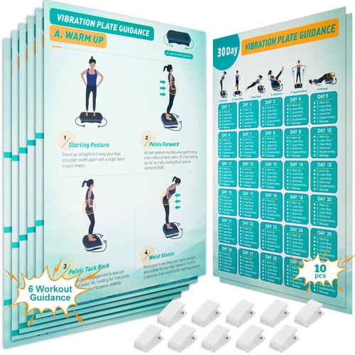 Vibration Plate Exercise Machine Poster - Upgraded 6 Workout Guidance ...